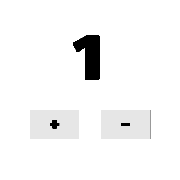 แบบฝึกหัด Javascript และ jQuery : ข้อที่ 1 โปรแกรมนับเลขด้วยปุ่ม + และ - - Comscicafe